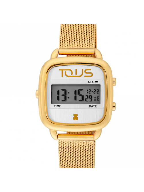 Reloj Tous digital D-Logo de acero IP dorado